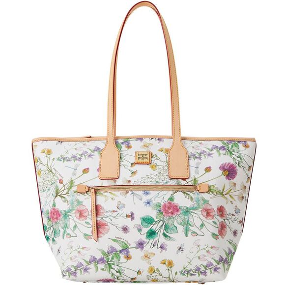 Dooney & Bourke | Bags | Dooney Bourke Botanical Collection Tote White ...